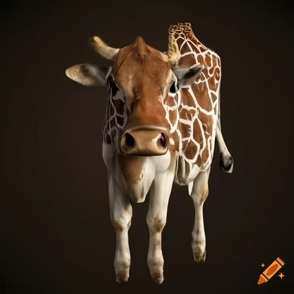 Cow with giraffeskin pattern on Craiyon