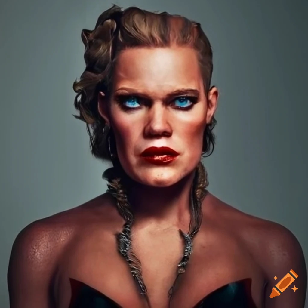 Maximalist face morph of female actors on Craiyon