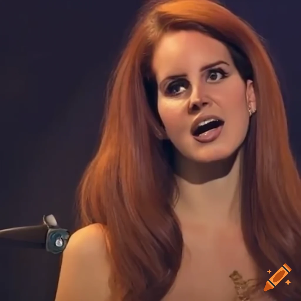 Lana del rey singing on mountains on Craiyon