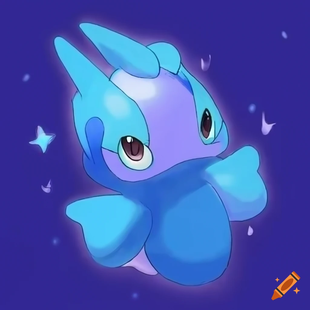 Cute water type Pokemon with coral crown on Craiyon