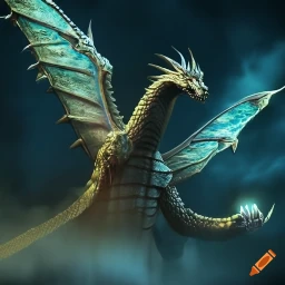 Image of king ghidorah, the colossal cosmic kaiju