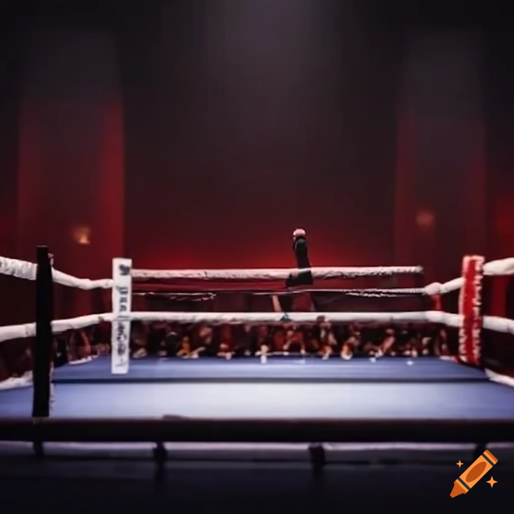 Empty boxing ring on Craiyon