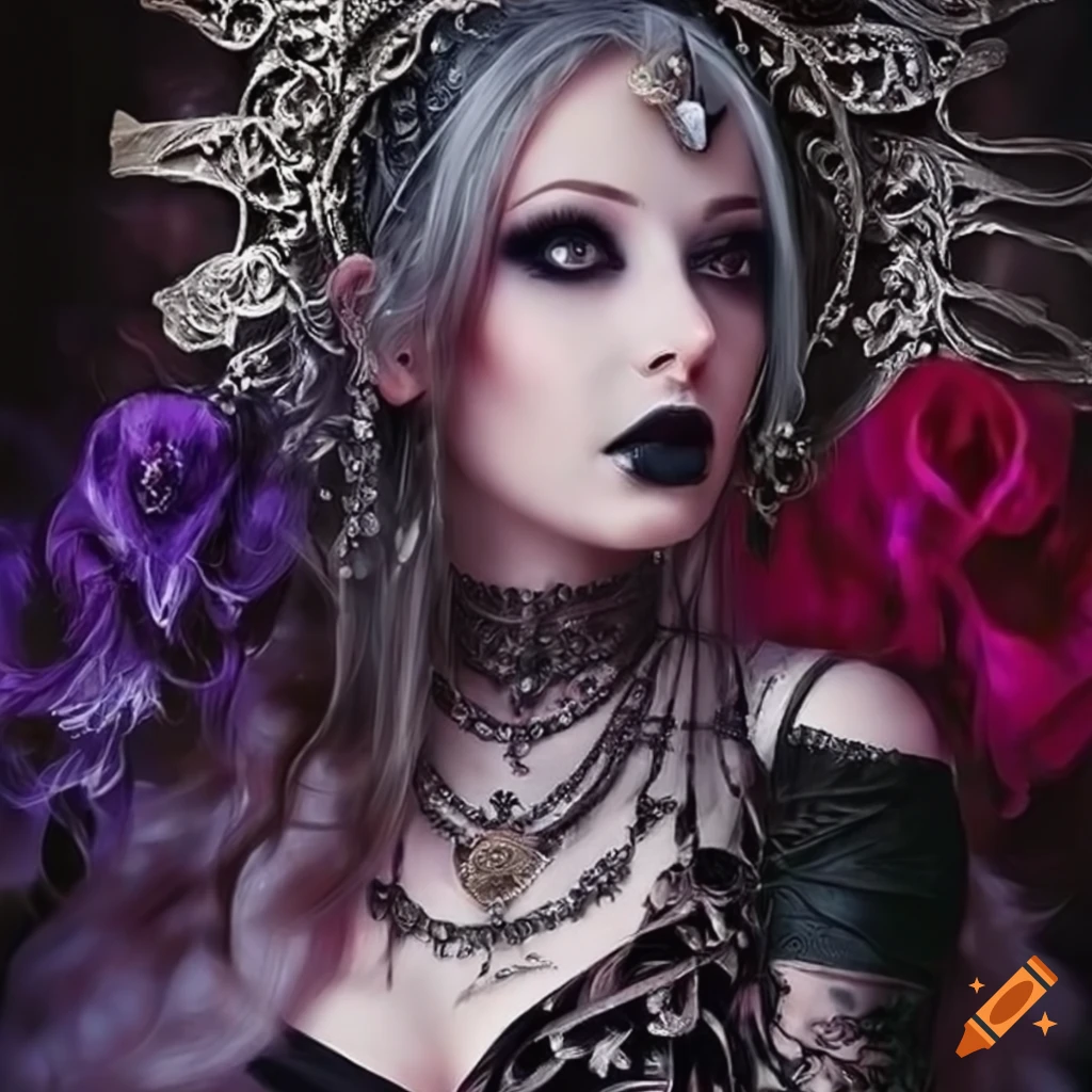 Image of a gothic queen on Craiyon