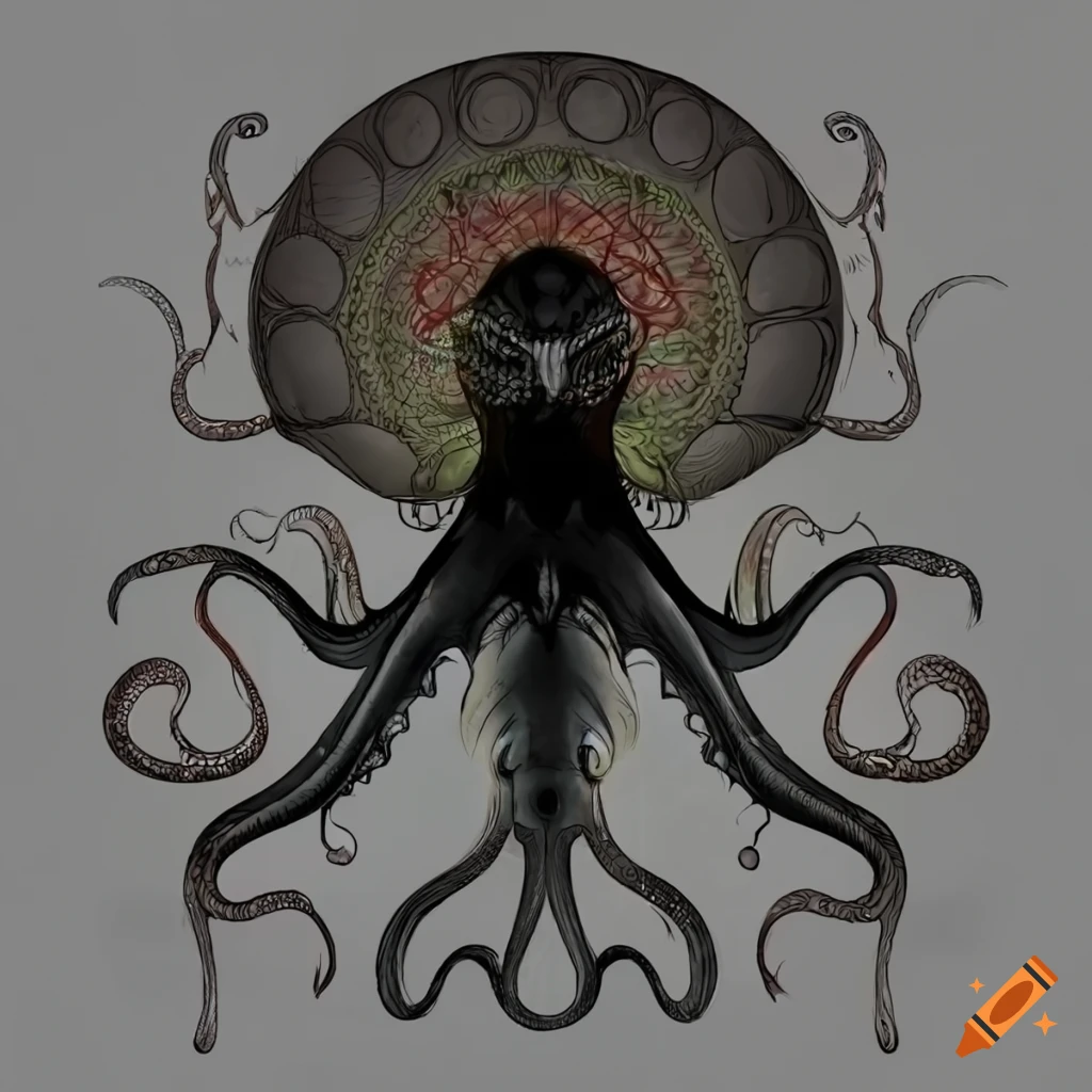 Concept art of an octopus with a venus fly trap head on Craiyon