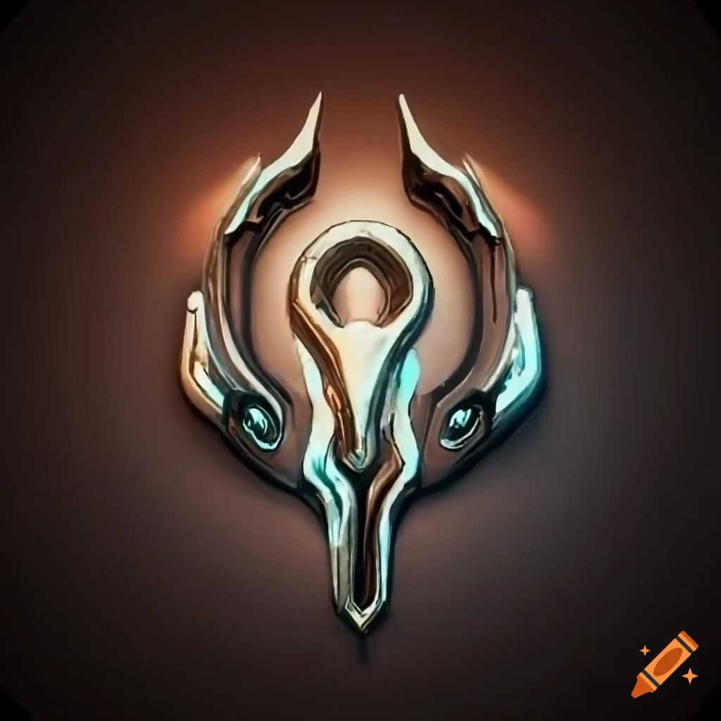 Warframe emblem with void shield design