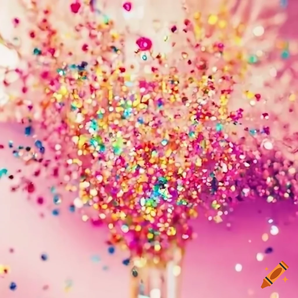 Glitter explosion on Craiyon
