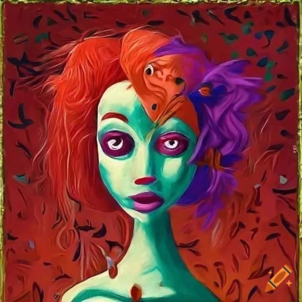 Colorful abstract painting of dancing elves in vibrant colors on Craiyon