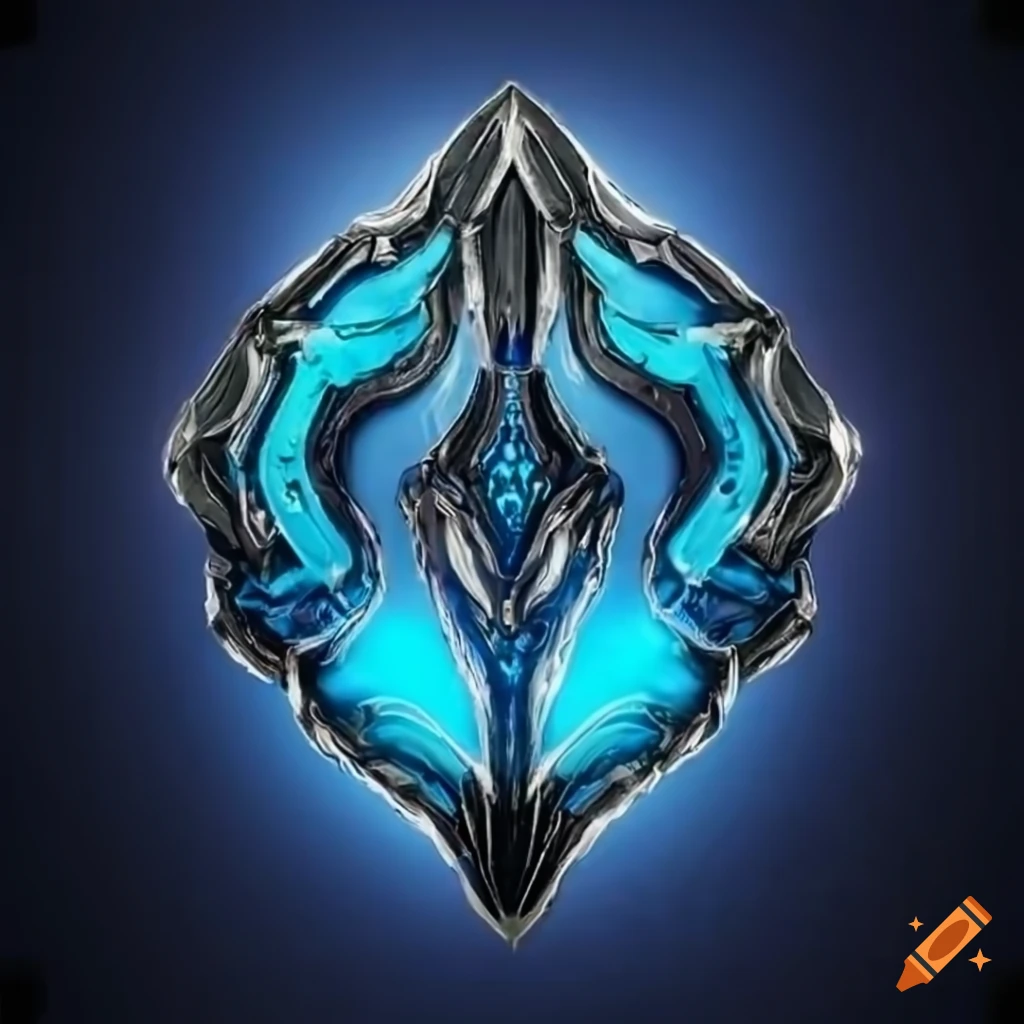 Blue Void-themed Warframe clan emblem on Craiyon