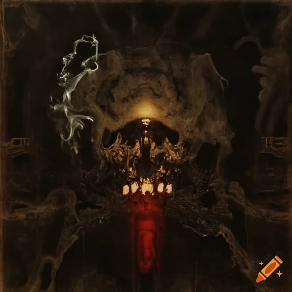 Baroque surreal collage of hell on Craiyon