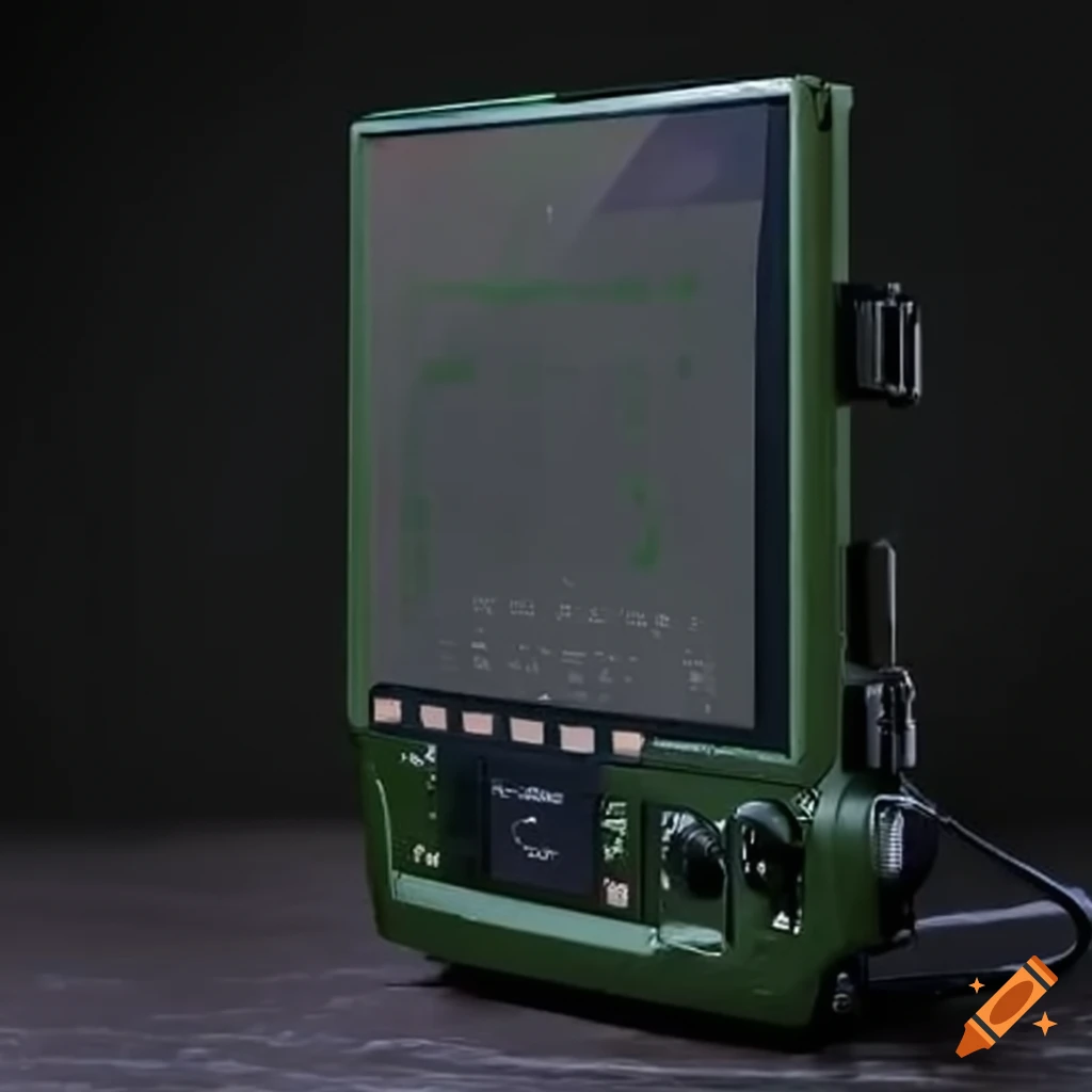 Portable handheld military radar in urban setting on Craiyon