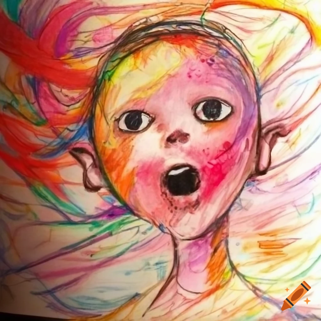 Colorful drawing of inner child art therapy on Craiyon