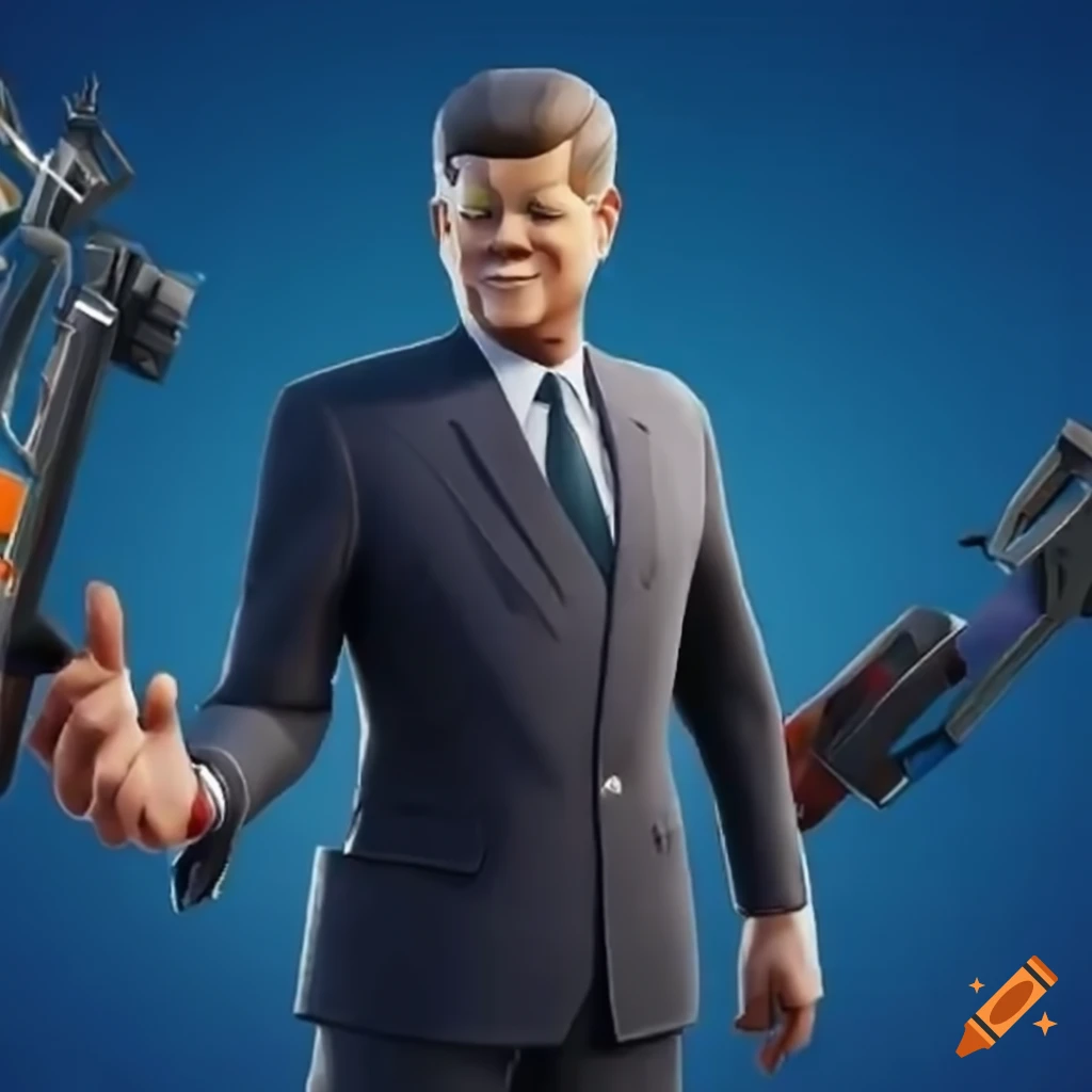 Fortnite skin of JFK available for purchase on Craiyon