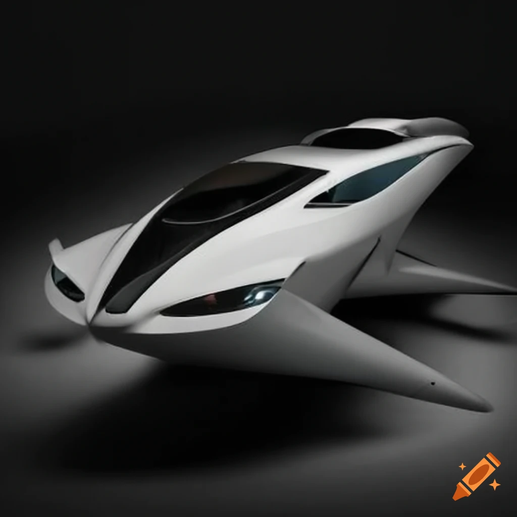 Concept of a flying car with retractable wings on Craiyon