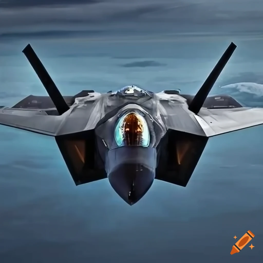 Futuristic fighting jet inspired by f35 raptor