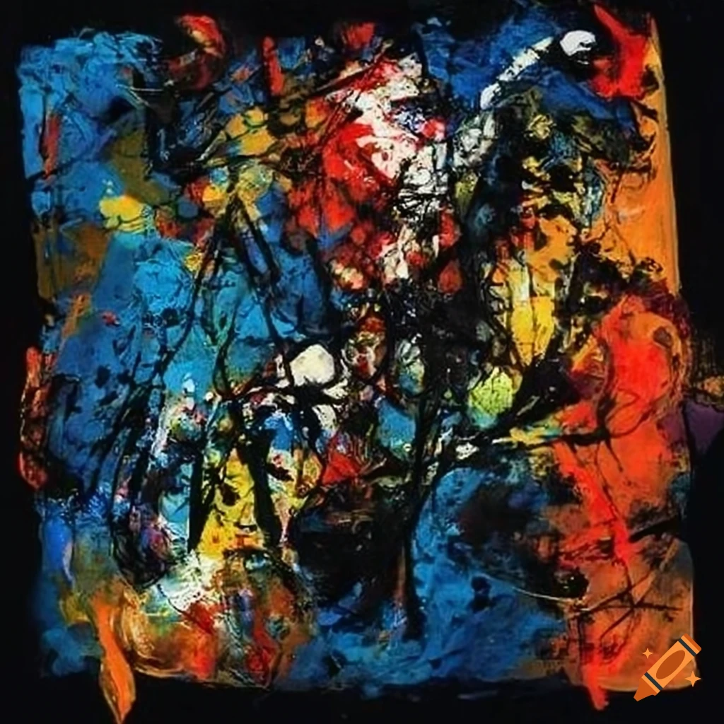 Abstract painting by jackson pollock on Craiyon