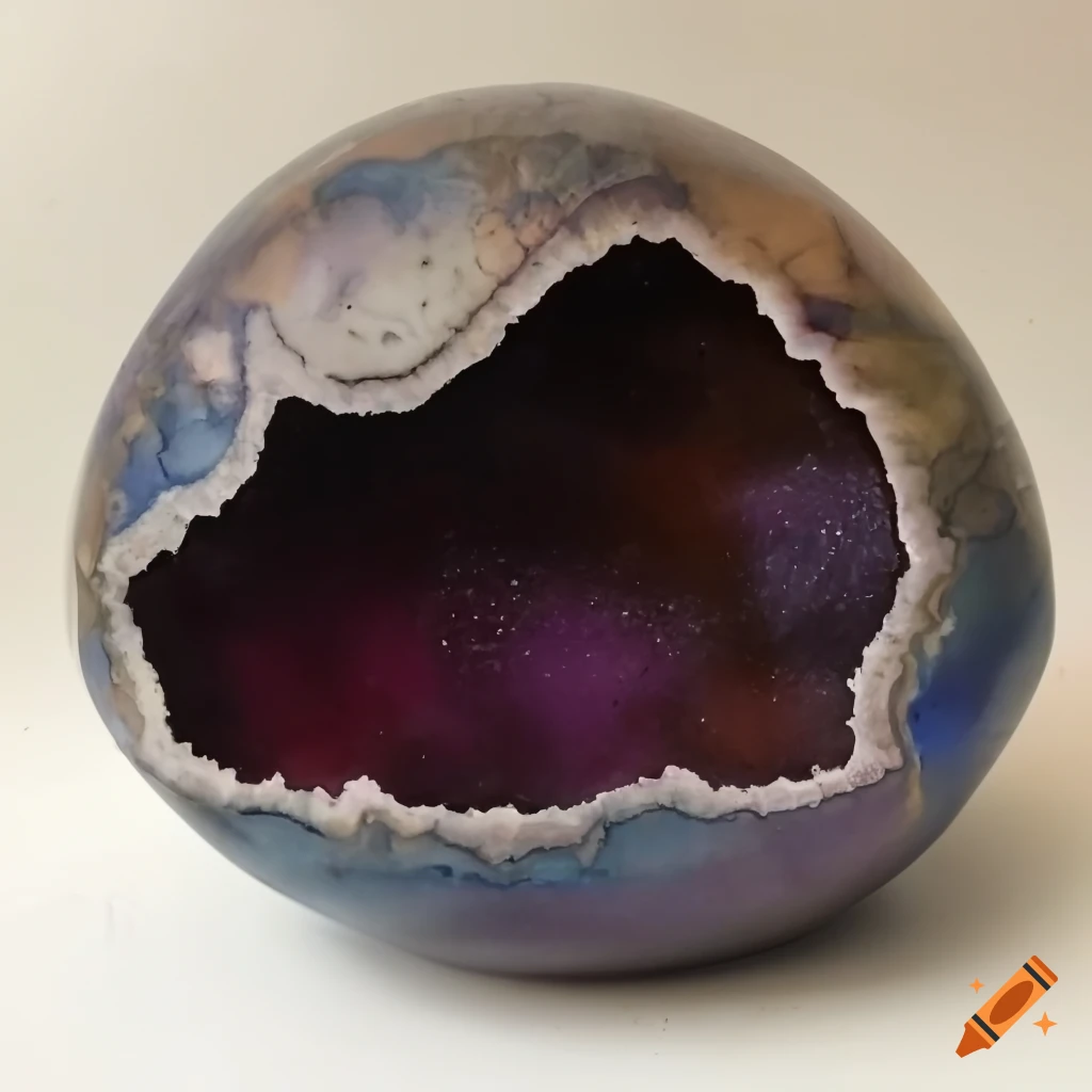 Poignant cracked geode artwork on Craiyon