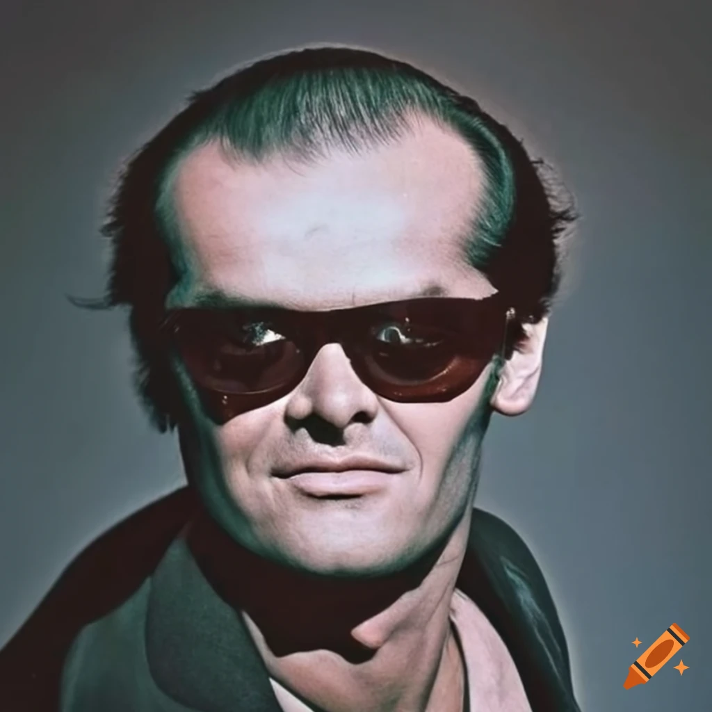 Jack Nicholson in black suit and sunglasses on Craiyon