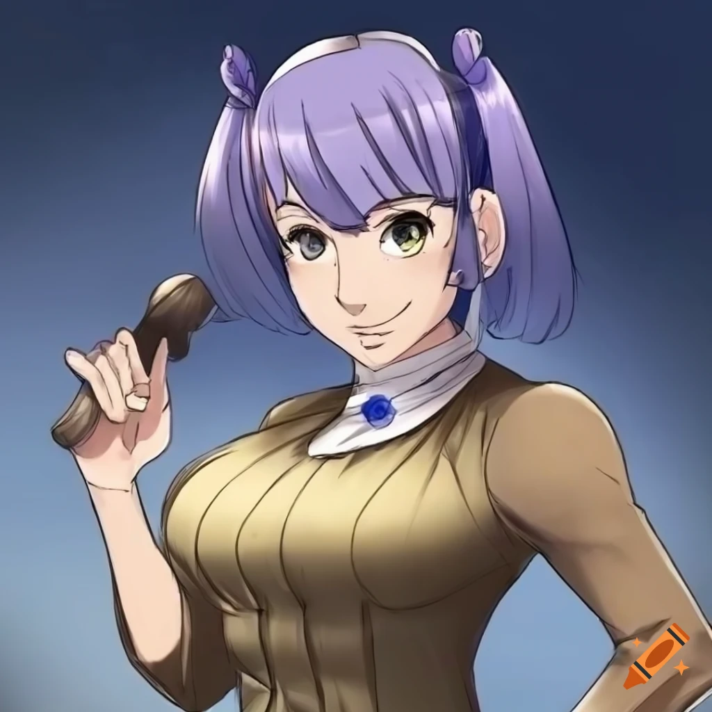 Character artwork from ace attorney series on Craiyon