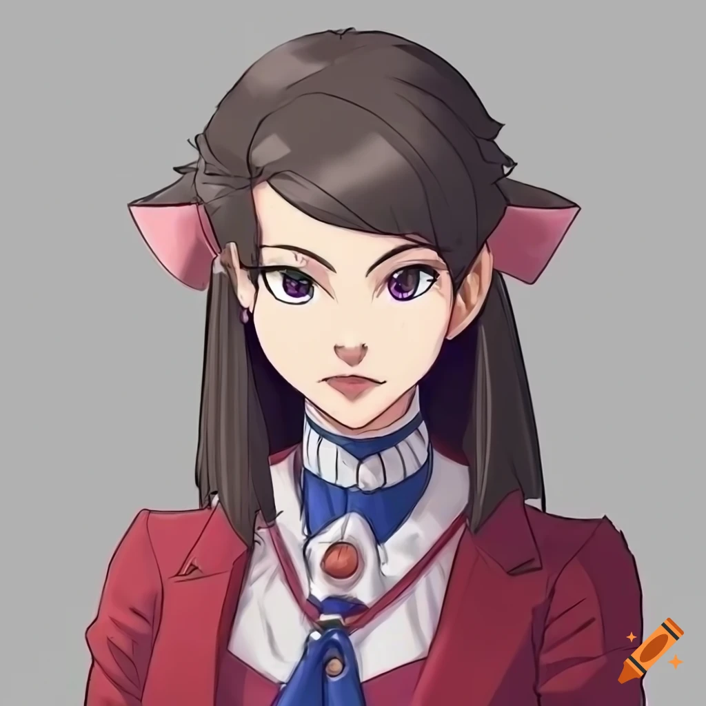 Waifu oc from ace attorney series on Craiyon