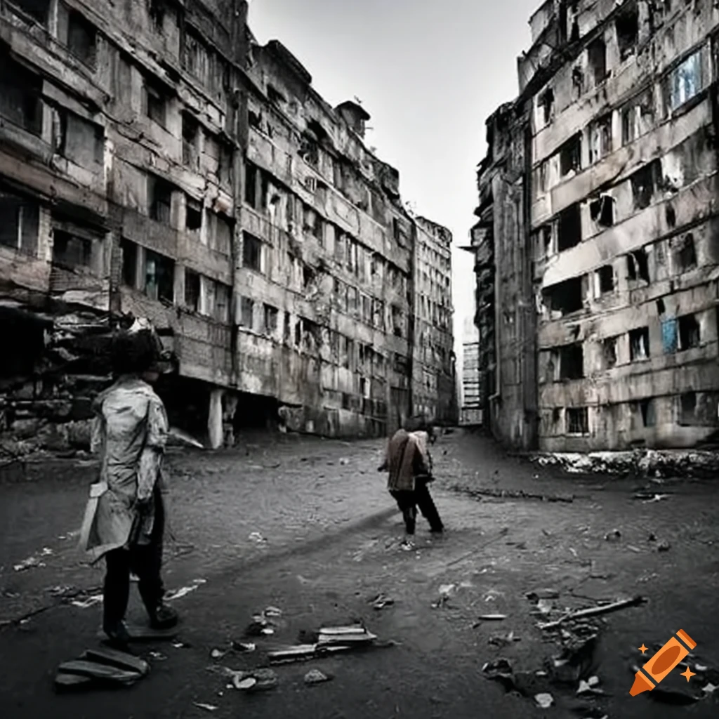 Image of towering concrete slums in Russia on Craiyon