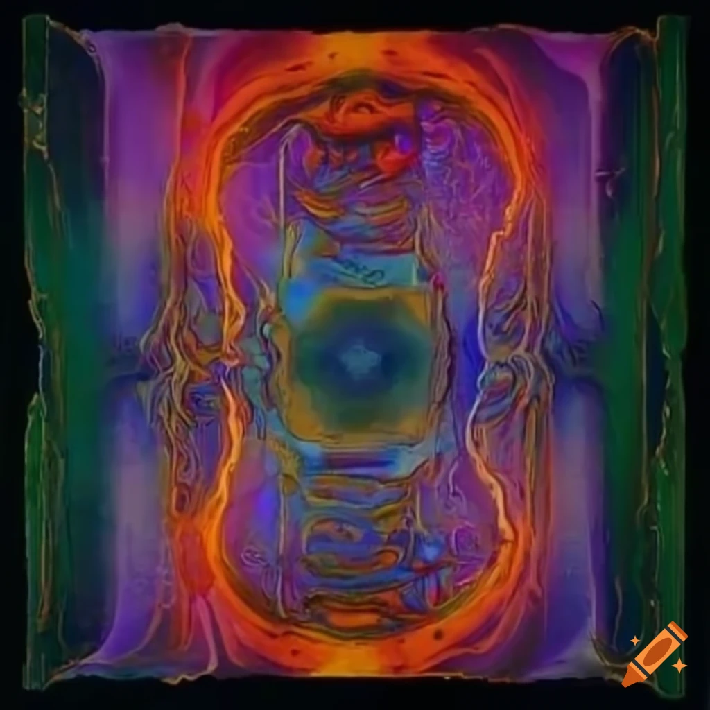 Digital art of a hermit reaching the ether realm on Craiyon