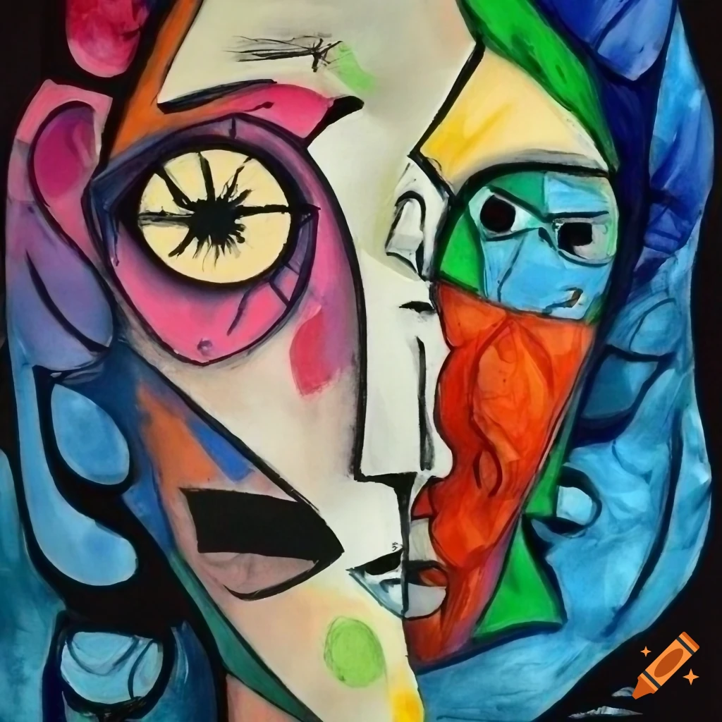 Metaphorical self portrait by Picasso on Craiyon