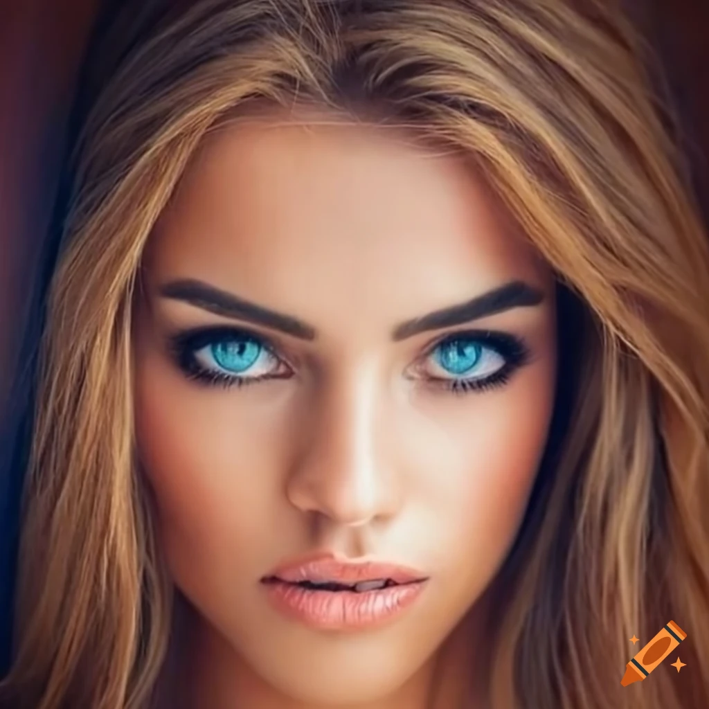 Close-up of a beautiful Greek woman's eyes on Craiyon