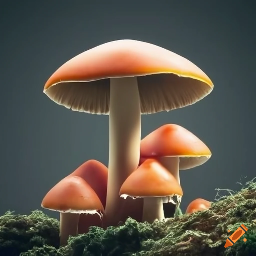 Scientific poster on volatile compounds produced by fungi on Craiyon