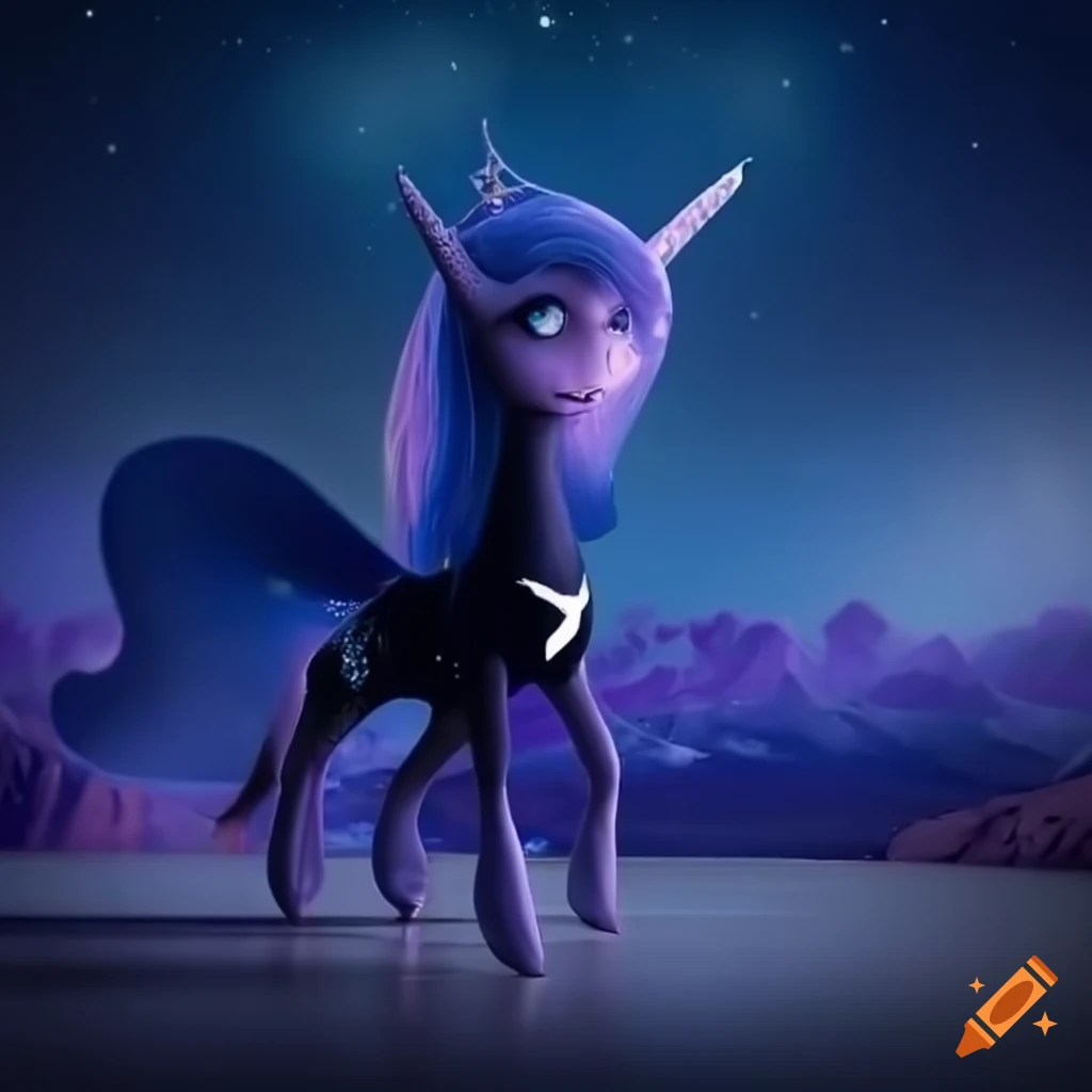 3d render of princess luna in a magical environment on Craiyon