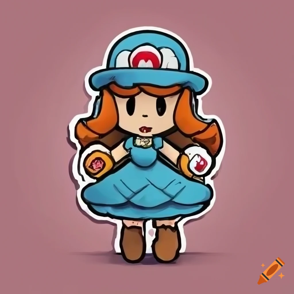 Paper mario-style depiction of squirrel girl on Craiyon