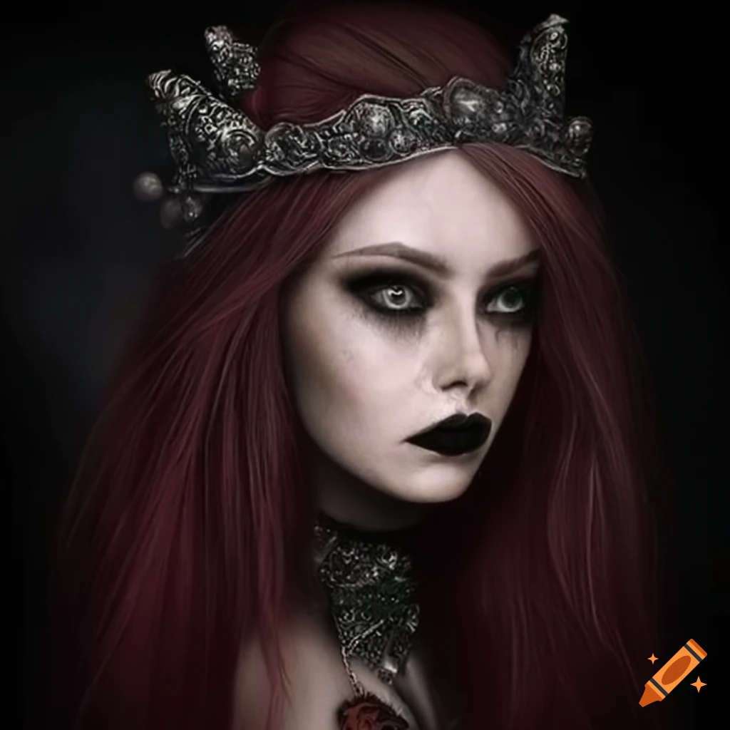 Hyper realistic portrait of a gothic queen on Craiyon