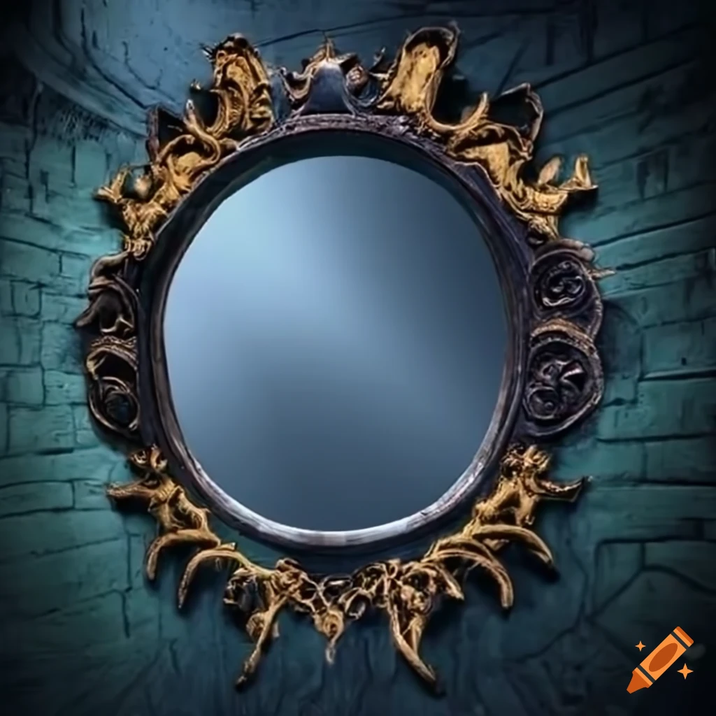 Ancient magical mirror on Craiyon