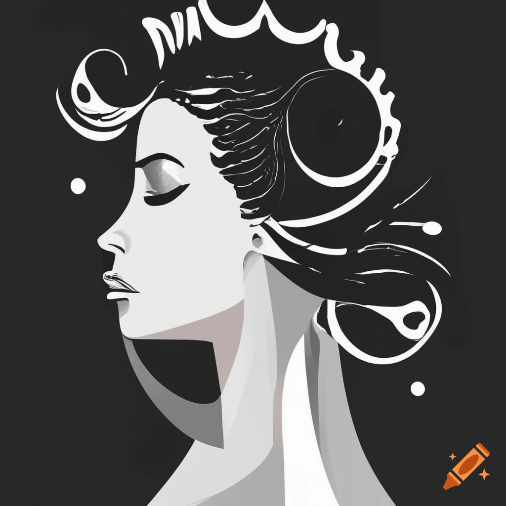 Abstract artwork of a woman with exaggerated proportions on Craiyon