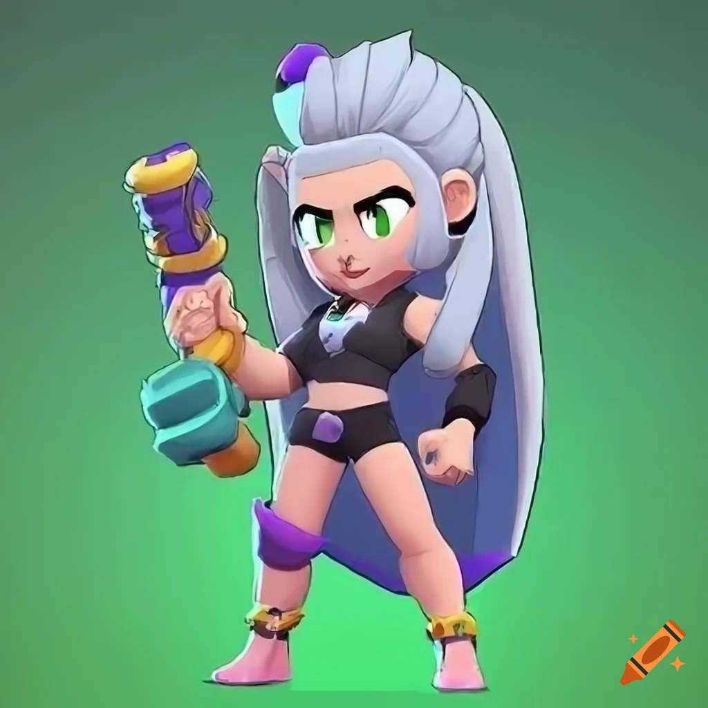 Full Body Illustration Of A New Brawl Stars Character On Craiyon