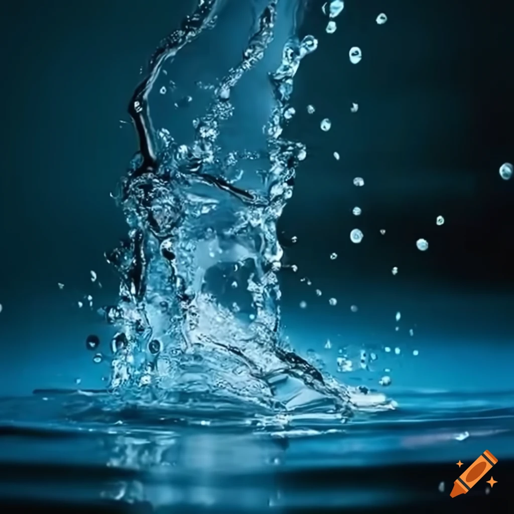 Water splash effect on Craiyon