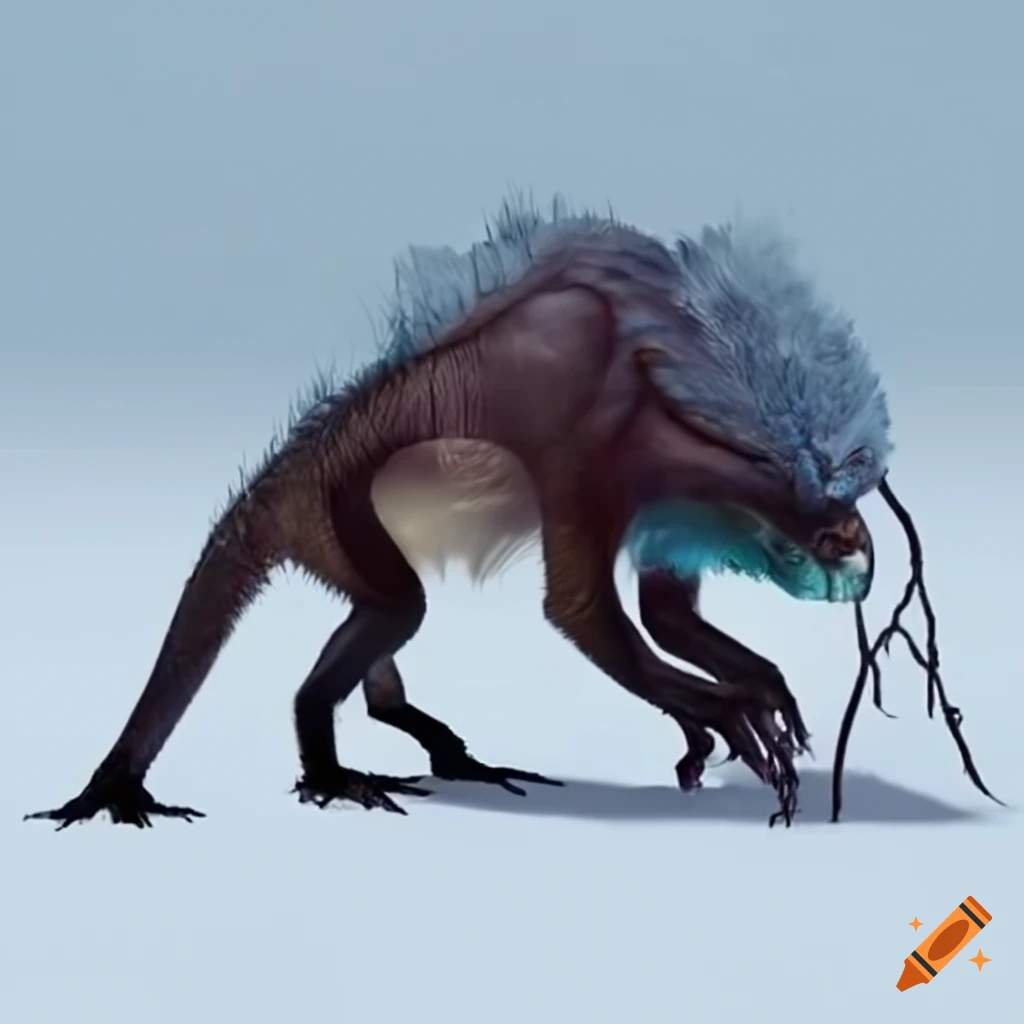 Image of a futuristic herbivore creature on Craiyon