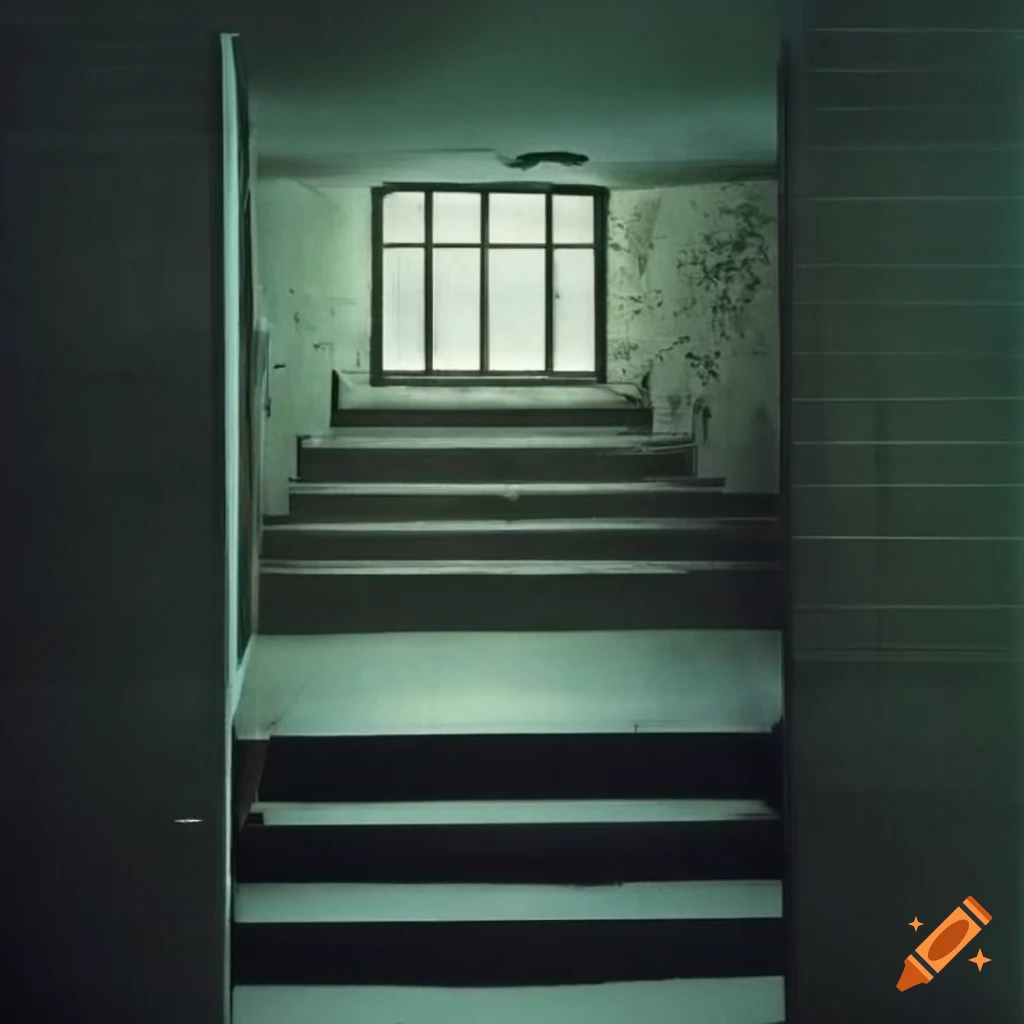 90s photo of a warped basement room on Craiyon