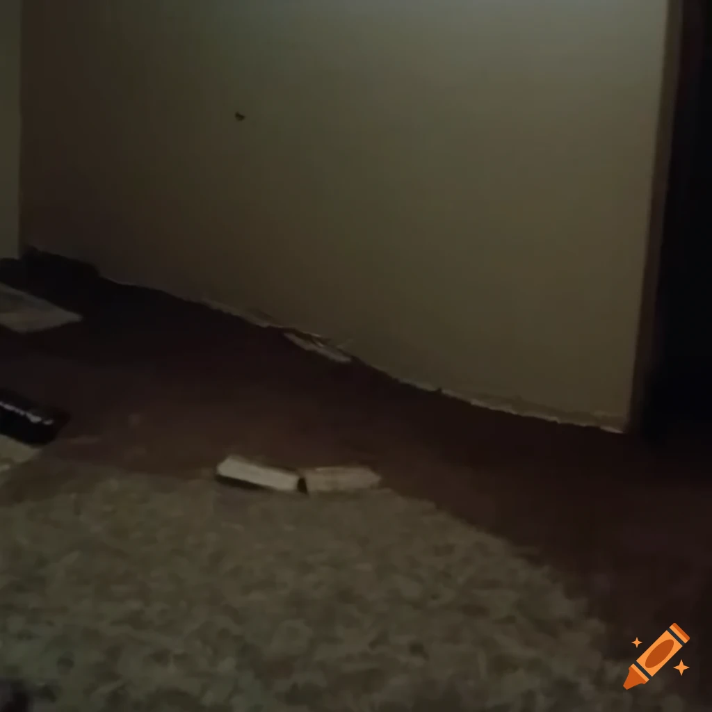 Eerie 90s-style photo of a cramped apartment on Craiyon