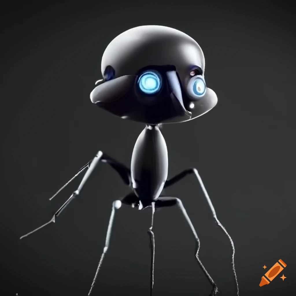 Sleek robot ant design on Craiyon