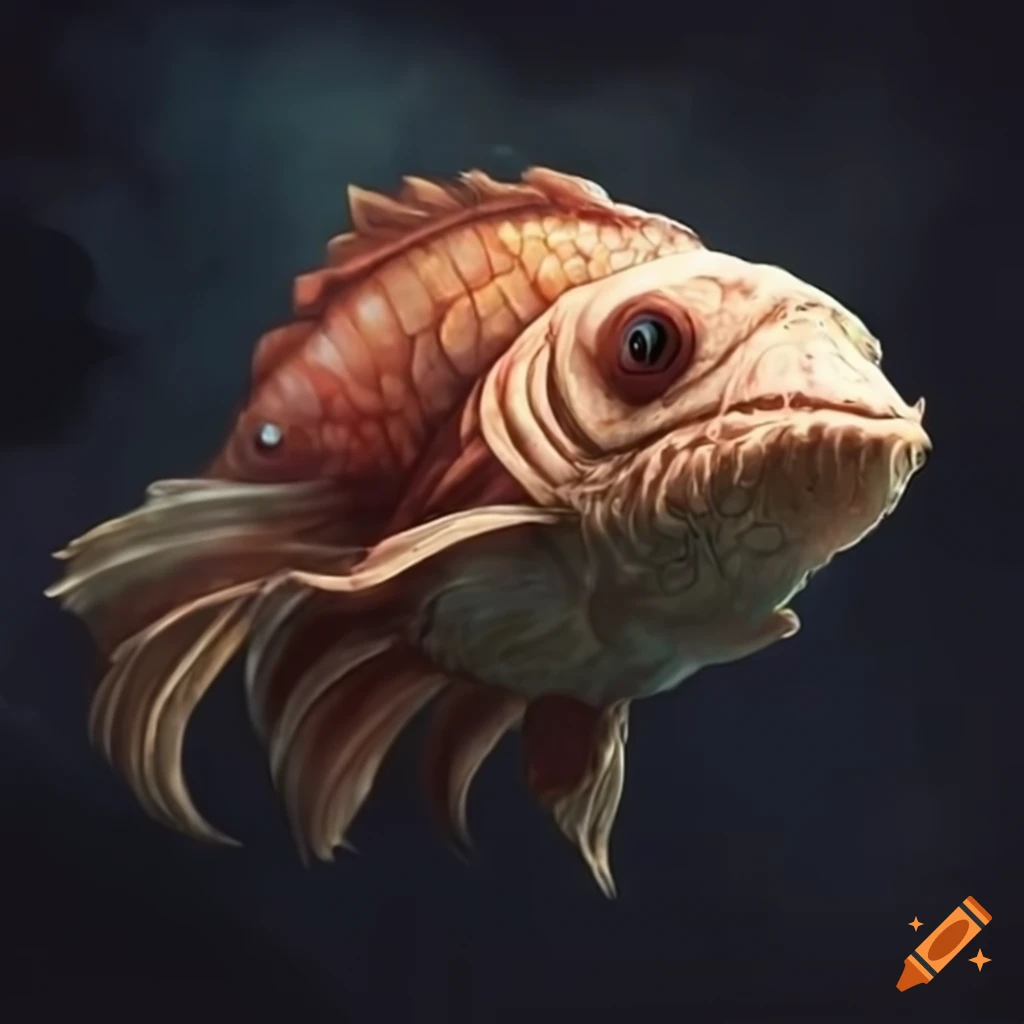 Creative artwork of Harry Potter as a fish on Craiyon