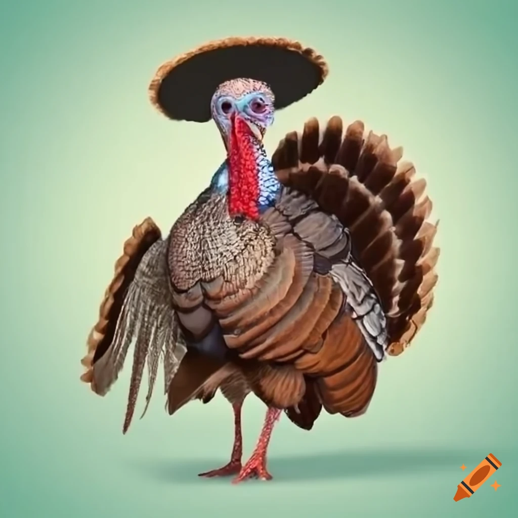 Turkey wearing pilgrim clothing on Craiyon