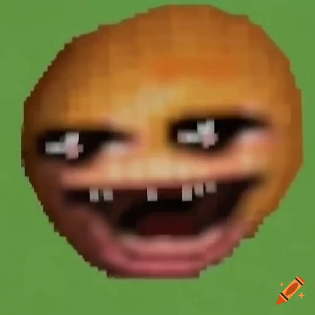 Annoying orange character in minecraft on Craiyon
