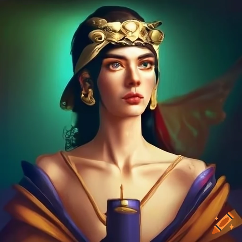 Symbolic representation of the heroine archetype on Craiyon