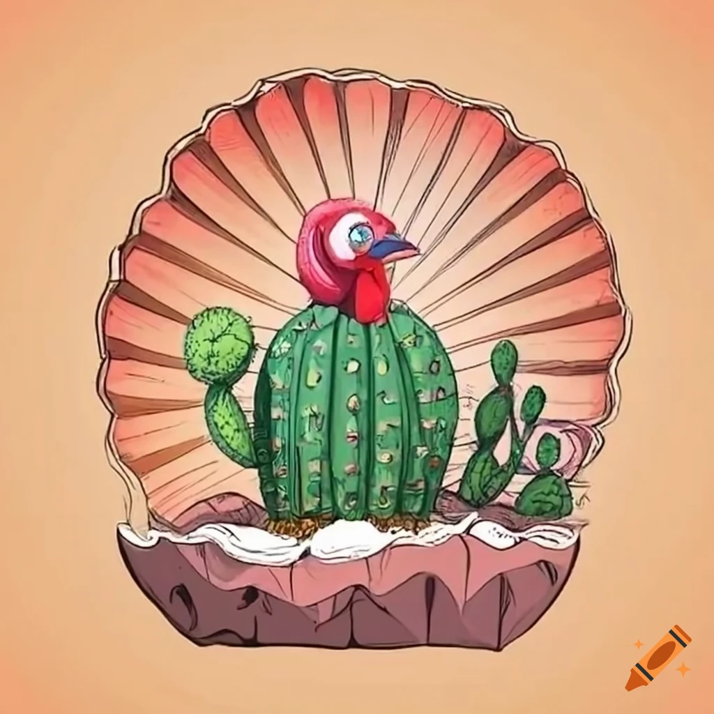 Turkey and cactus fusion in an unexpected place on Craiyon