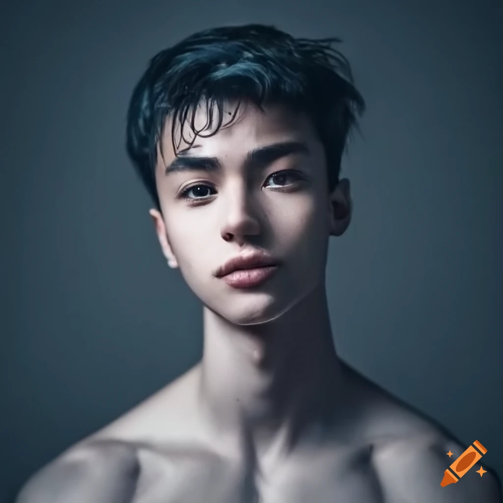 Handsome young man with a toned physique on Craiyon