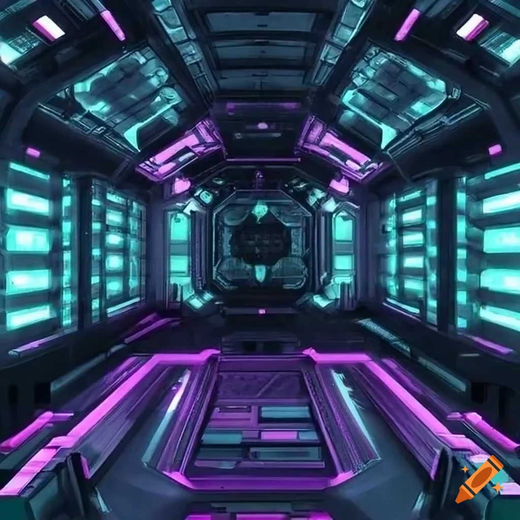 Dark cyber room on Craiyon