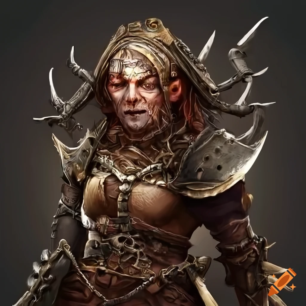 Image of a steampunk-inspired character with a metal limb on Craiyon