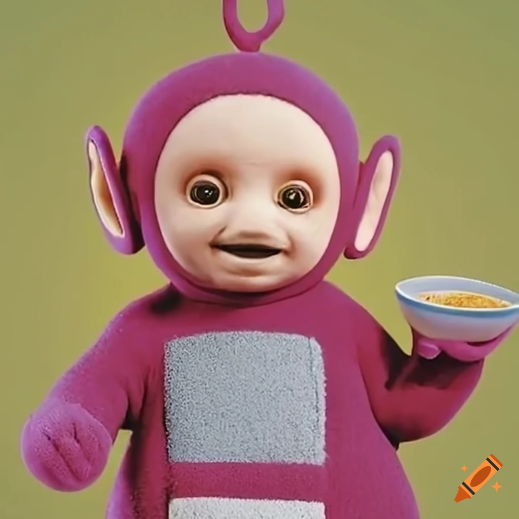 Teletubbies having a meal together on Craiyon