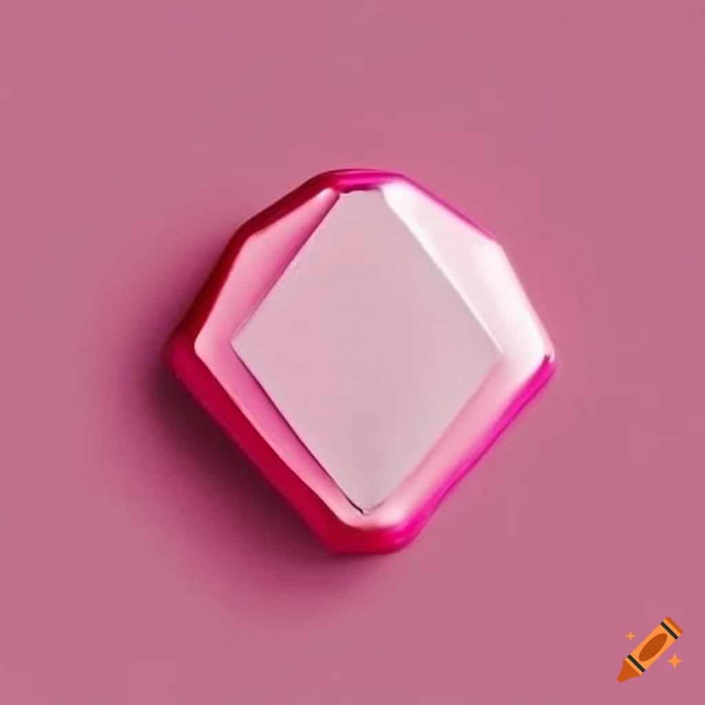 Fuchsia pink wax seal with diamond-shaped design on Craiyon