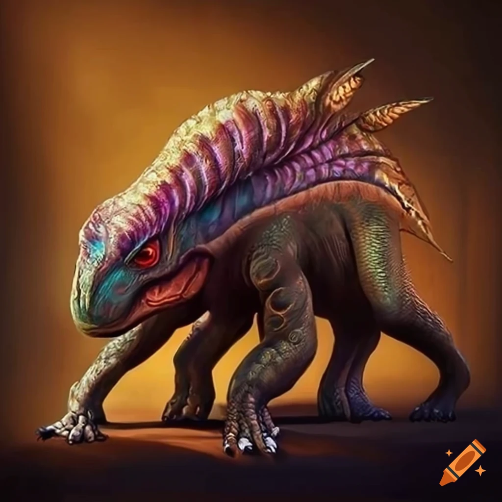 Artistic depiction of a beautiful and graceful imaginary creature on ...